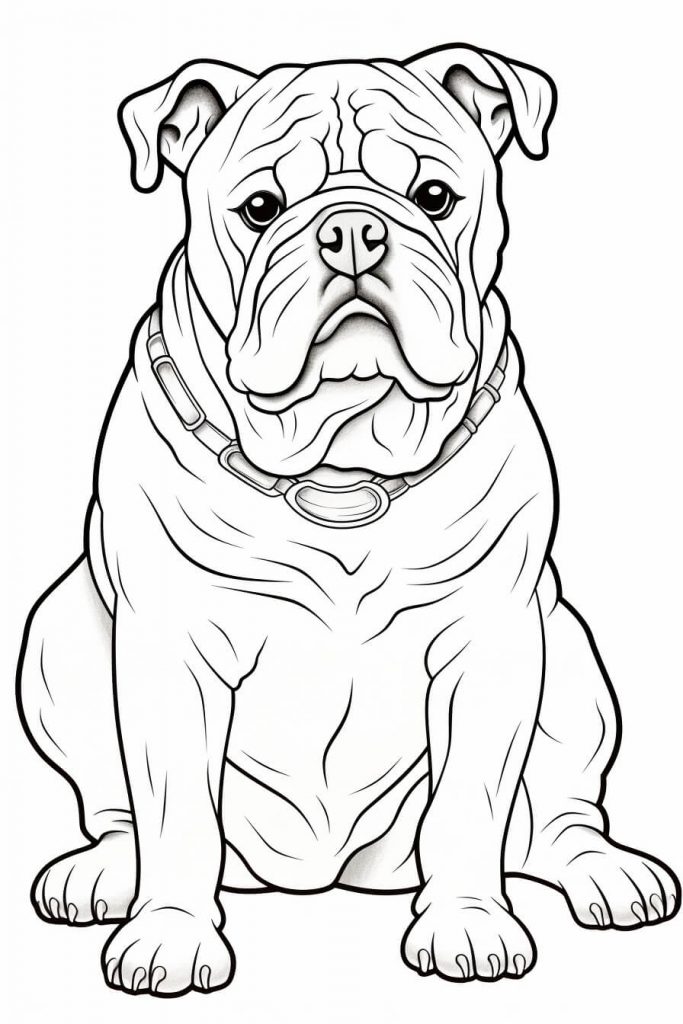 Bulldog Coloring Sheets (Free & Printable)