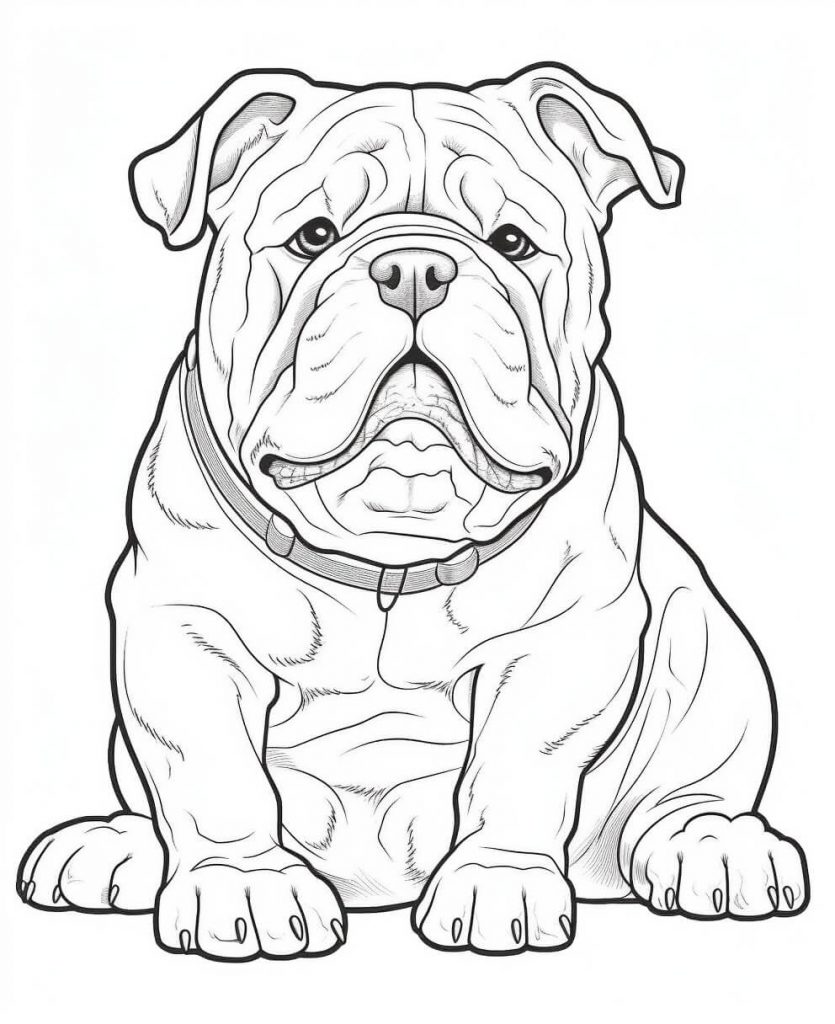 Bulldog Coloring Sheets (Free & Printable)