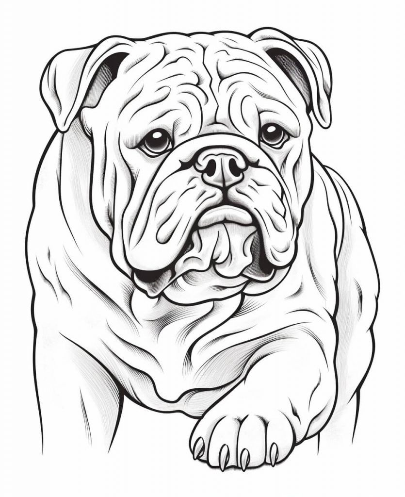 Bulldog Coloring Sheets (Free & Printable)