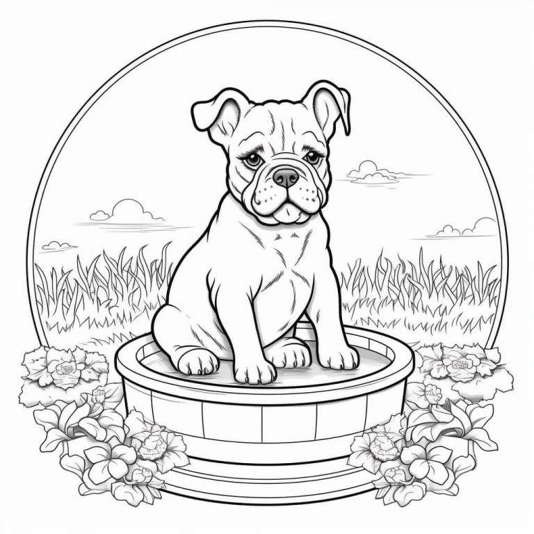 Bulldog Coloring Sheets (Free & Printable)