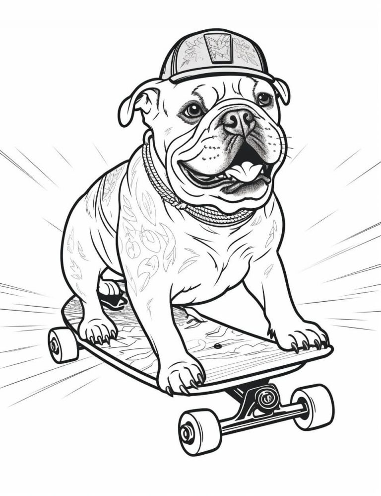 Bulldog Coloring Sheets (Free & Printable)