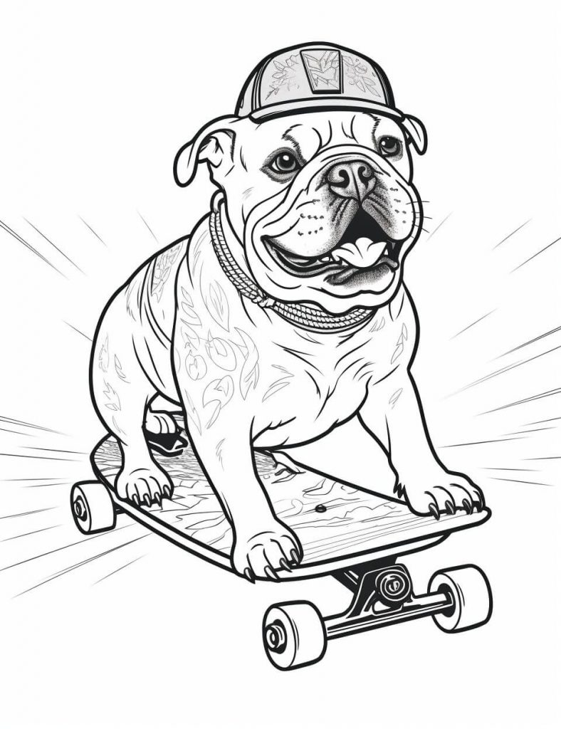Bulldog Coloring Sheets (Free & Printable)