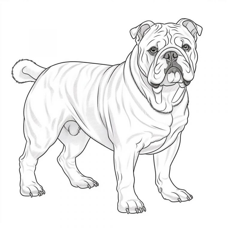 Bulldog Coloring Sheets (Free & Printable)