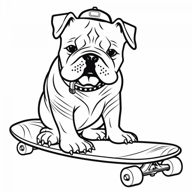 Bulldog Coloring Sheets (Free & Printable)