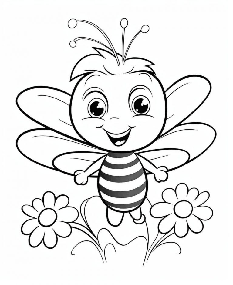 Bumble Bee Coloring Sheets (Free & Printable) | Kokoprint.com