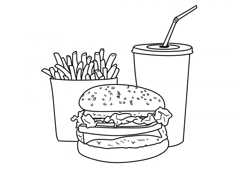 Burger Color Sheet (Free + Printable) | Kokoprint.com