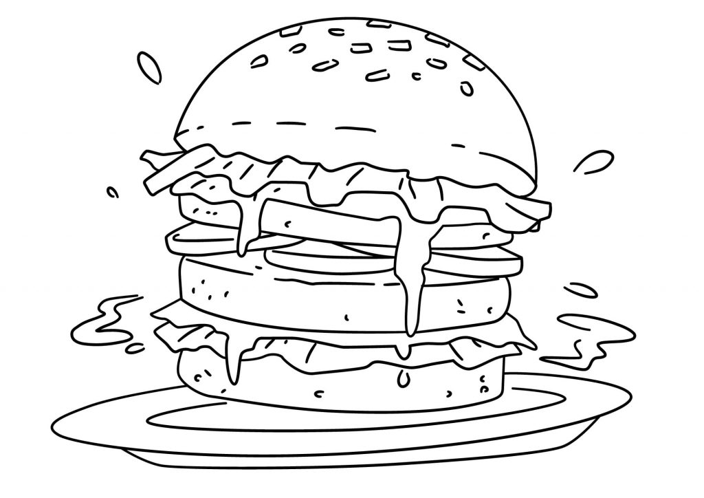 Burger Color Sheet (Free + Printable) | Kokoprint.com