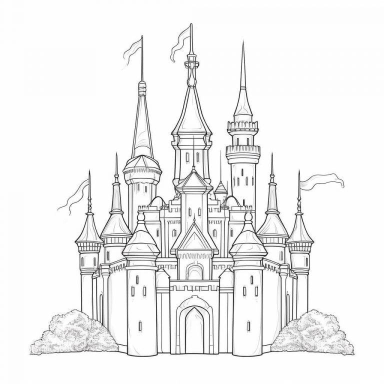 Schloss Ausmalbilder (100% Kostenlos zum Ausdrucken) - Kokoprint.com