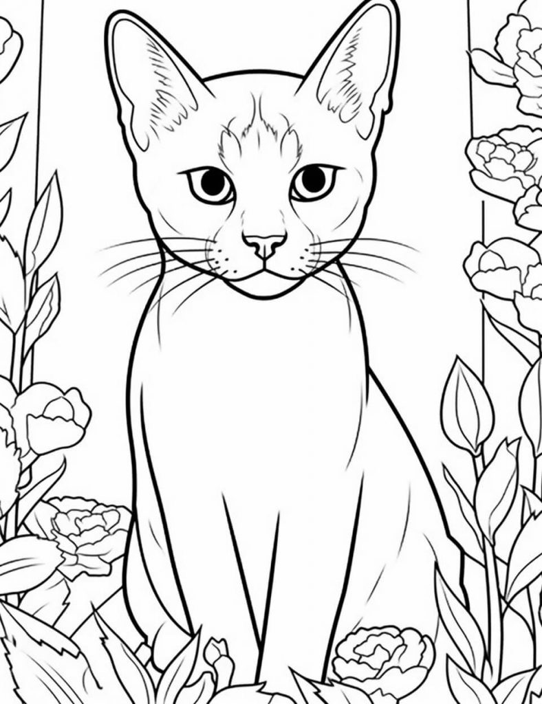 Cat Color Sheets (Free & Printable)