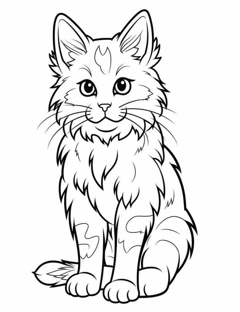 Cat Color Sheets (Free & Printable)