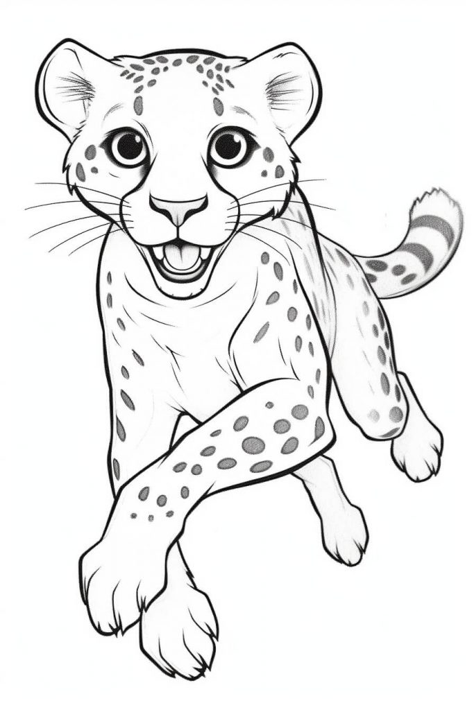 Cheetah Color Sheets (Free & Printable)