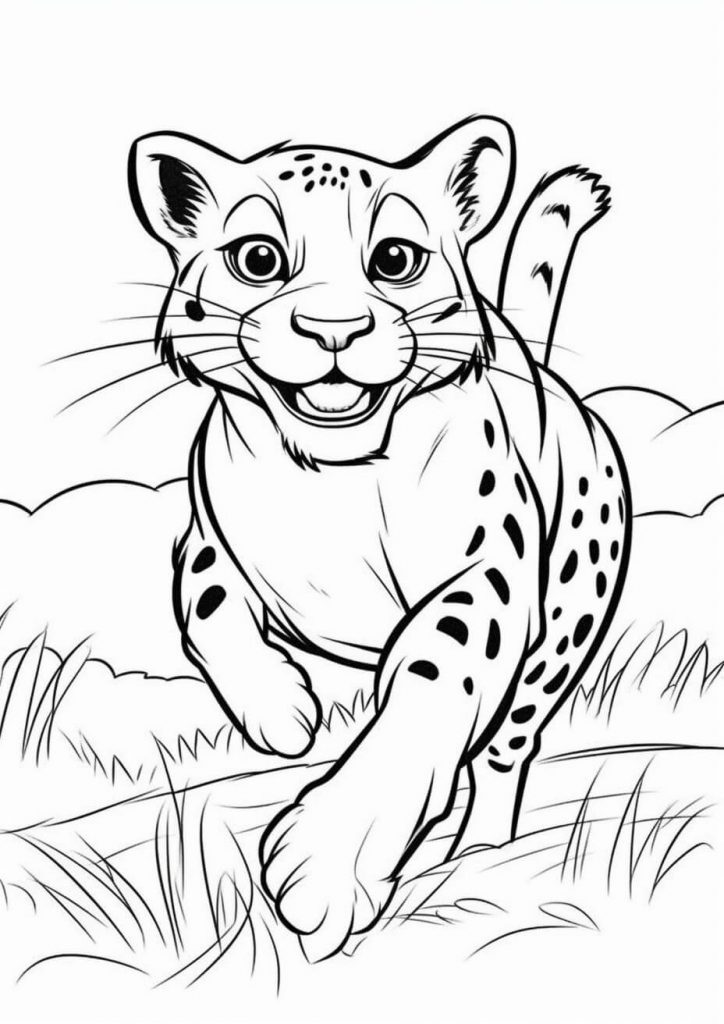 Cheetah Color Sheets (Free & Printable)