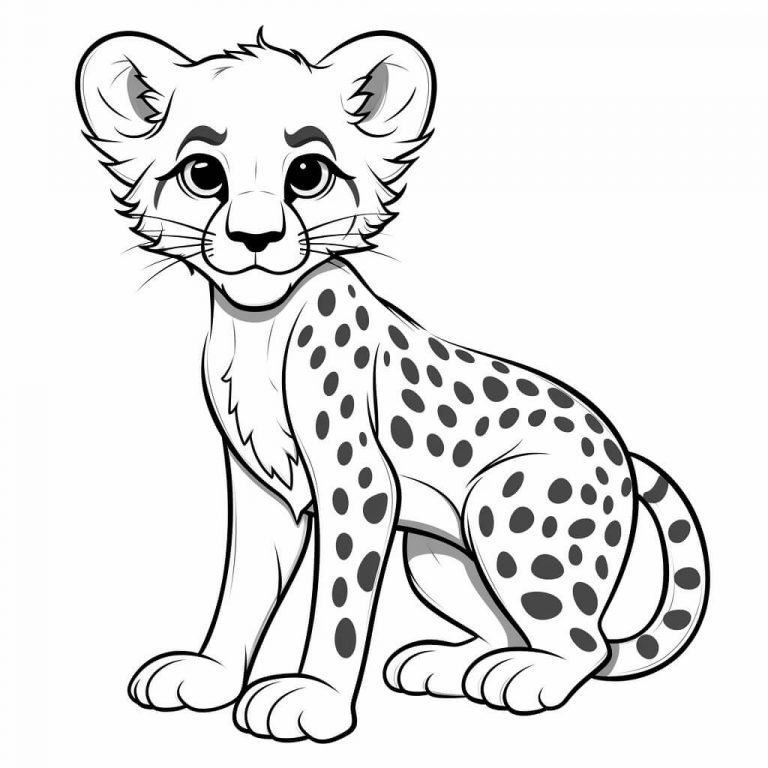 Cheetah Color Sheets (Free & Printable)