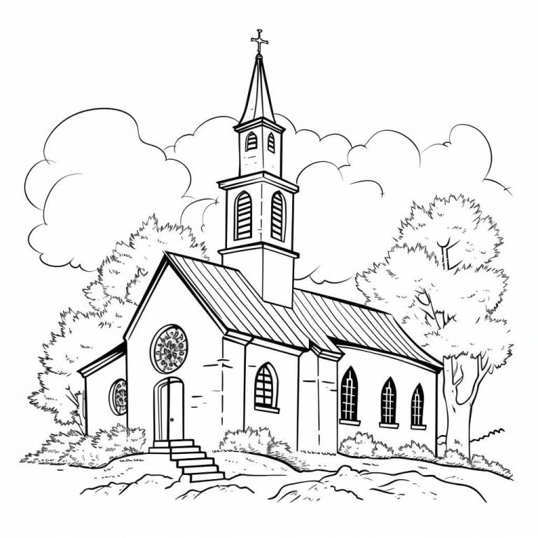 Church Coloring Sheets (Free to print)