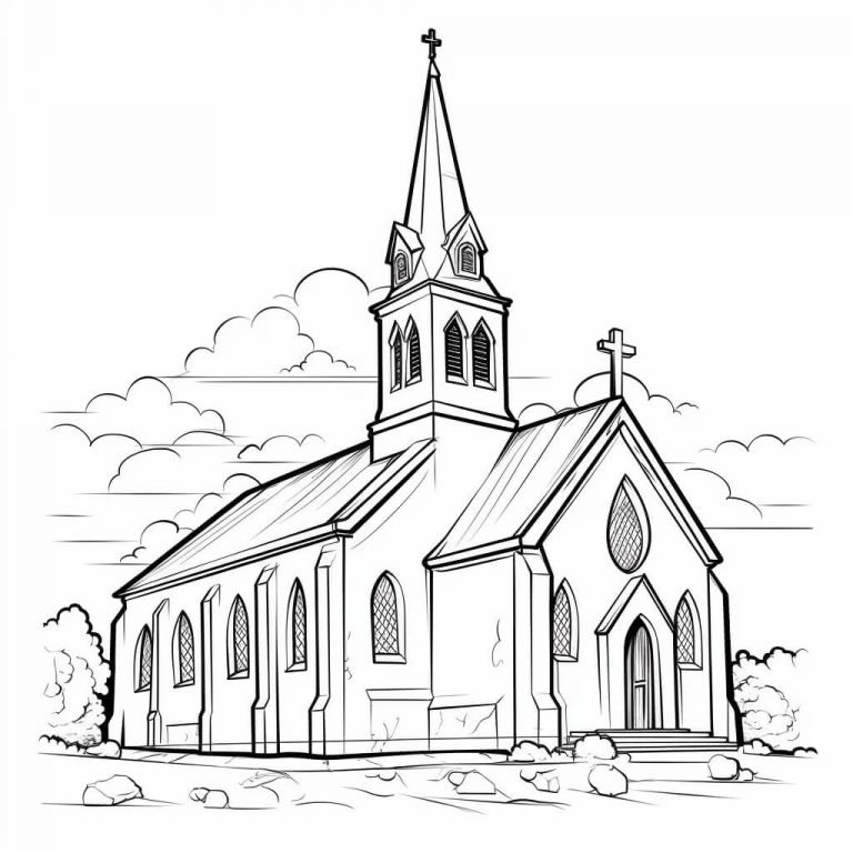 Church Coloring Sheets (Free to print)