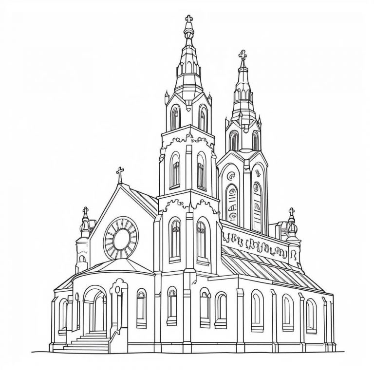 Church Coloring Sheets (Free to print)