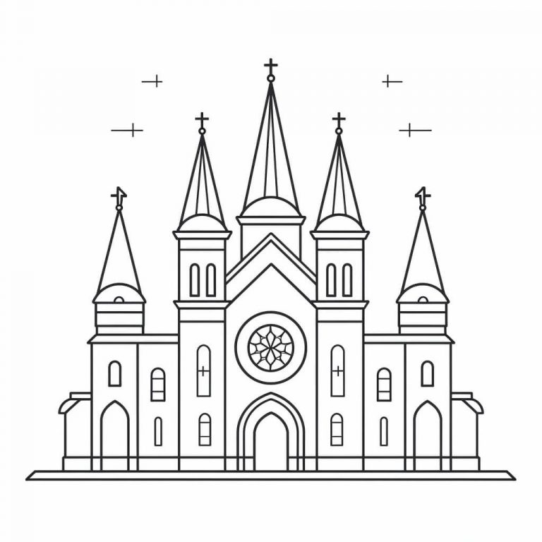 Church Coloring Sheets (Free to print)