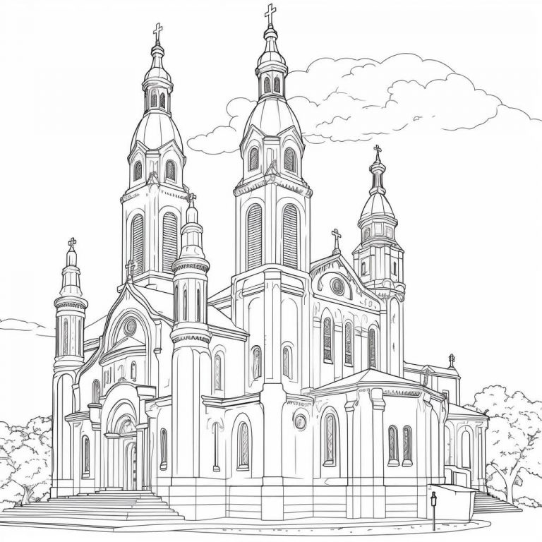 Church Coloring Sheets (Free to print)