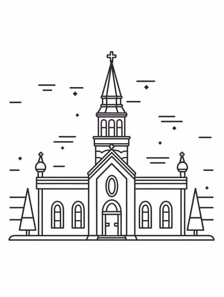 Church Coloring Sheets (Free to print)