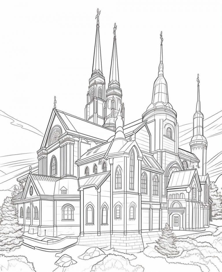 Church Coloring Sheets (Free to print)