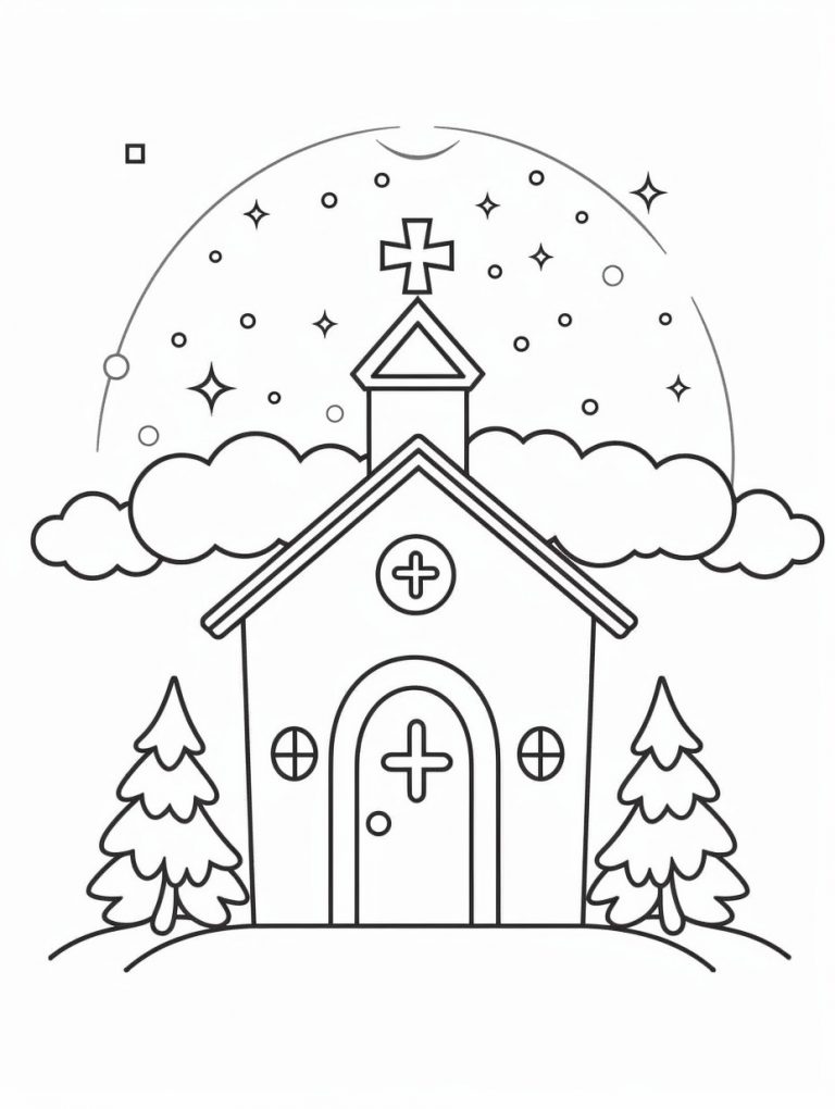 Church Coloring Sheets (Free to print)
