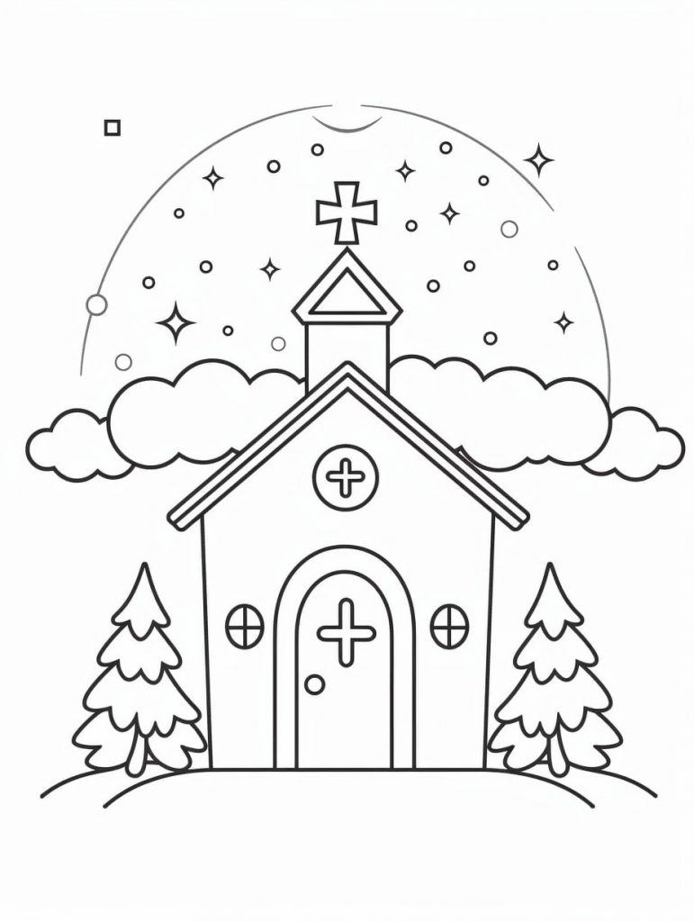 Church Coloring Sheets (Free to print)