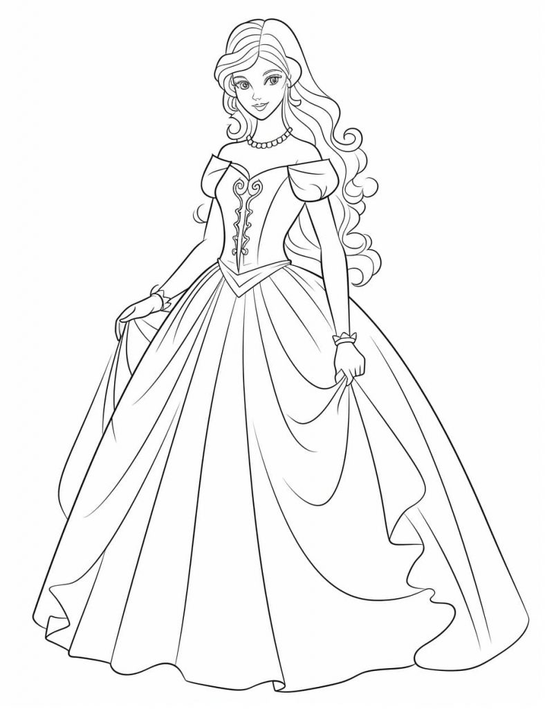 Cinderella Color Sheet (Free + Printable)