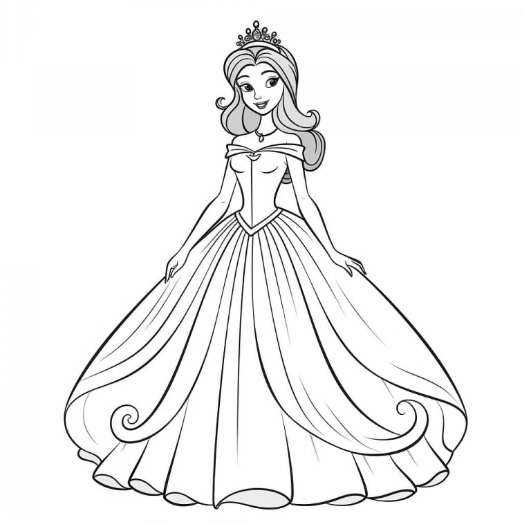 Cinderella Color Sheet (Free + Printable)