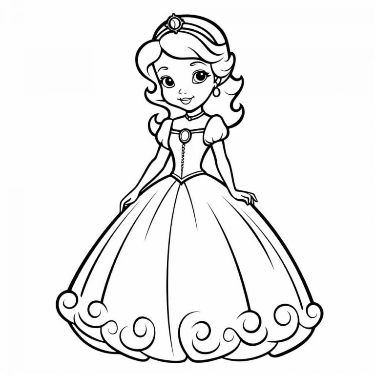 Cinderella Color Sheet (Free + Printable)