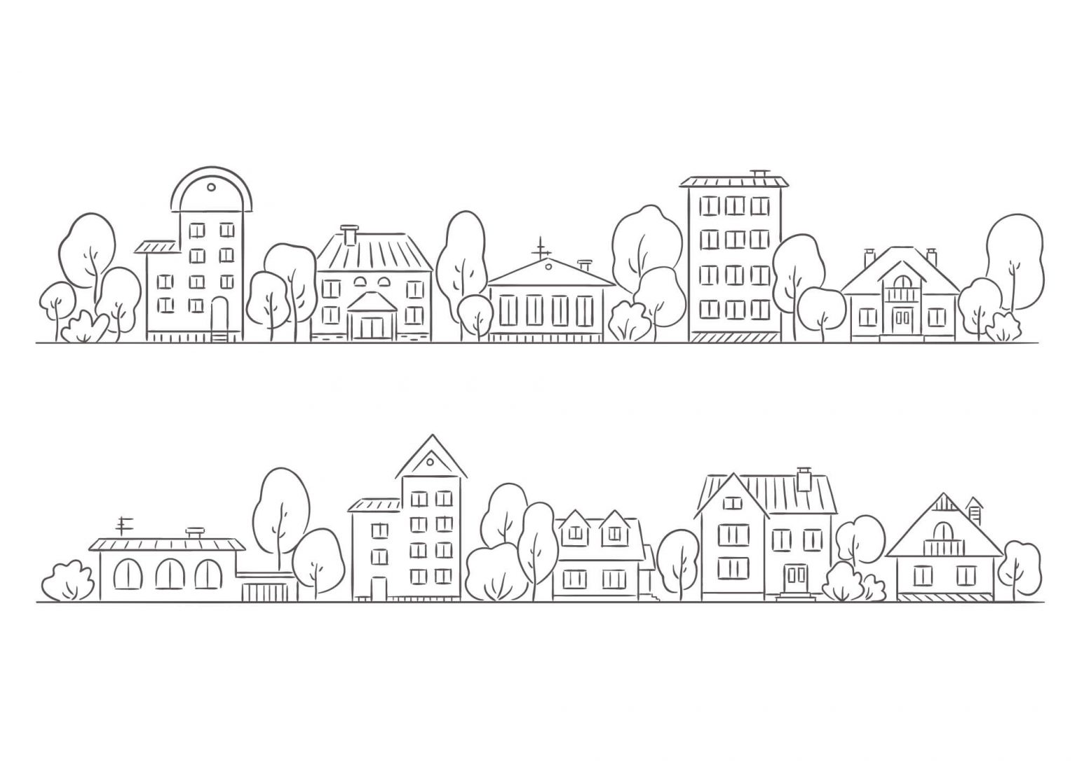 Cityscape Colouring Sheet (Free and Printable)
