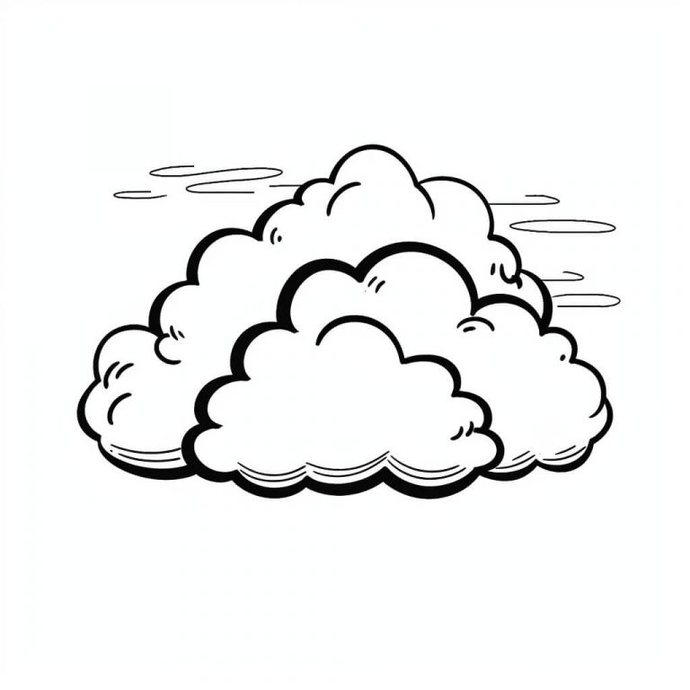 Clouds Color Sheets (Free + Printable)