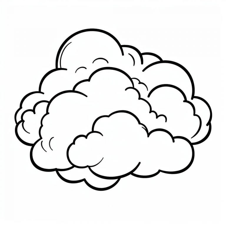Clouds Color Sheets (Free + Printable)