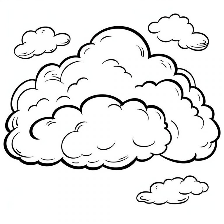 Nubes | Dibujos para imprimir y colorear (gratis) - Kokoprint.com