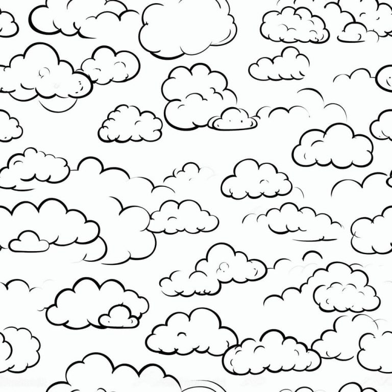 Nubes | Dibujos para imprimir y colorear (gratis) - Kokoprint.com