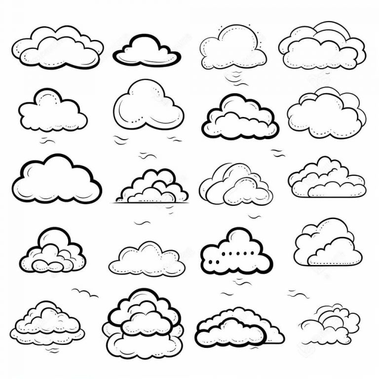 Nubes | Dibujos para imprimir y colorear (gratis) - Kokoprint.com