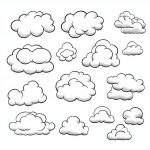 Clouds Color Sheets (Free + Printable)