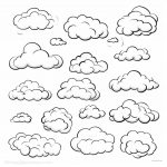 Clouds Color Sheets (Free + Printable)