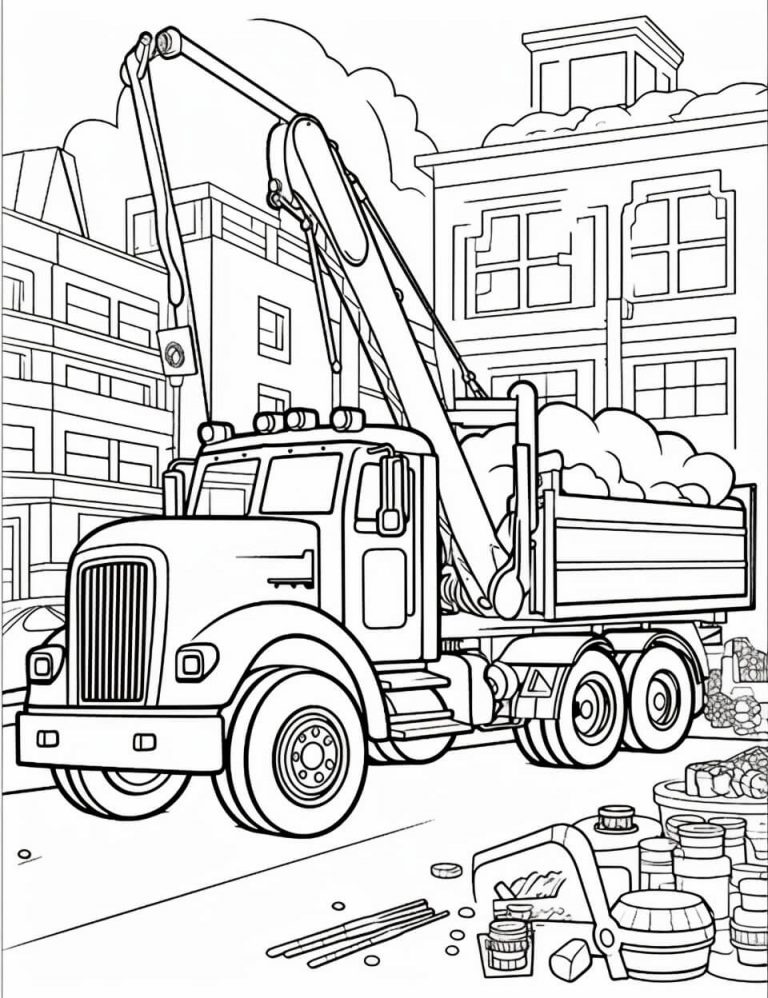 Construction Site Color Sheet (Free + Printable)