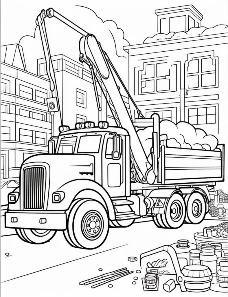 Construction Site Color Sheet (Free + Printable)