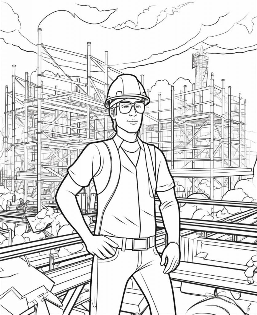 Construction Site Color Sheet (Free + Printable)