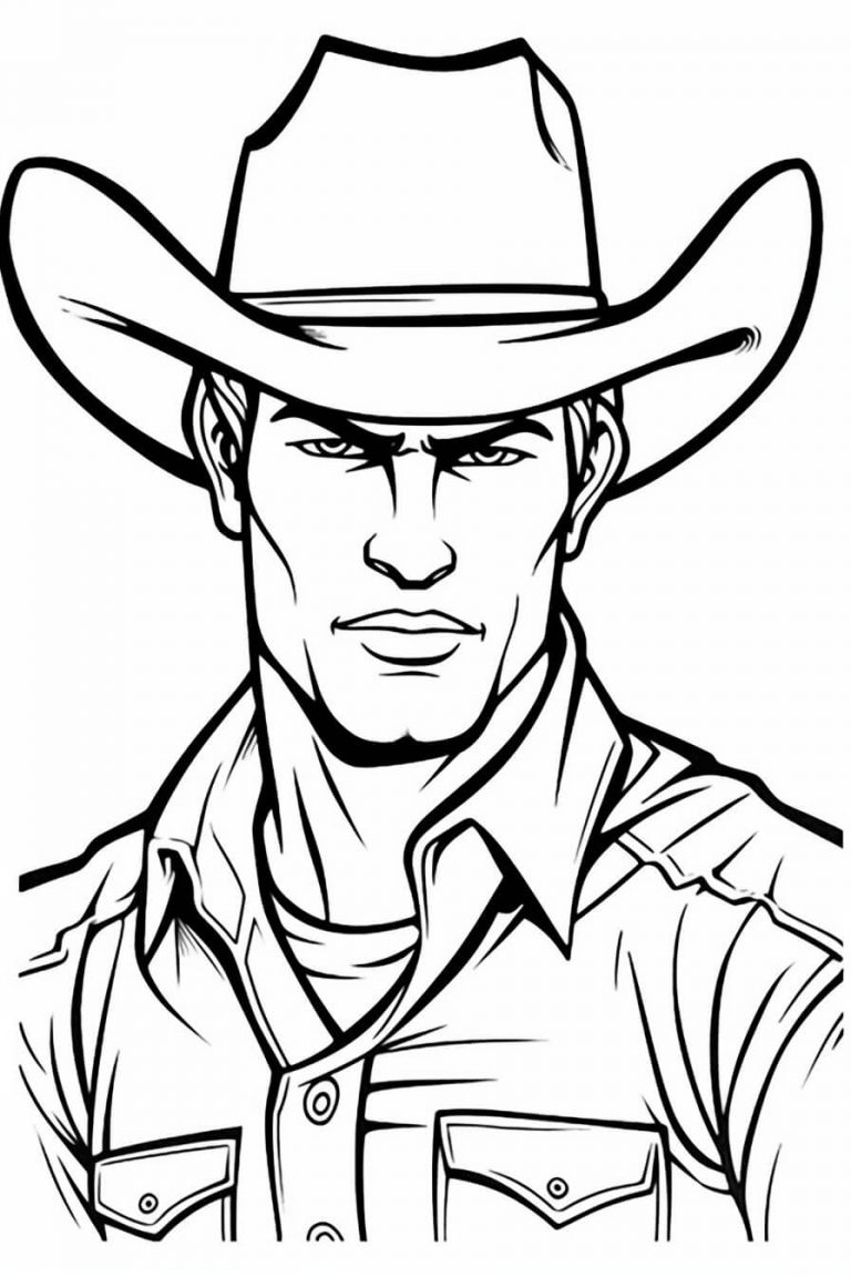 Cowboy pictures to color (free & printable) | Kokoprint.com