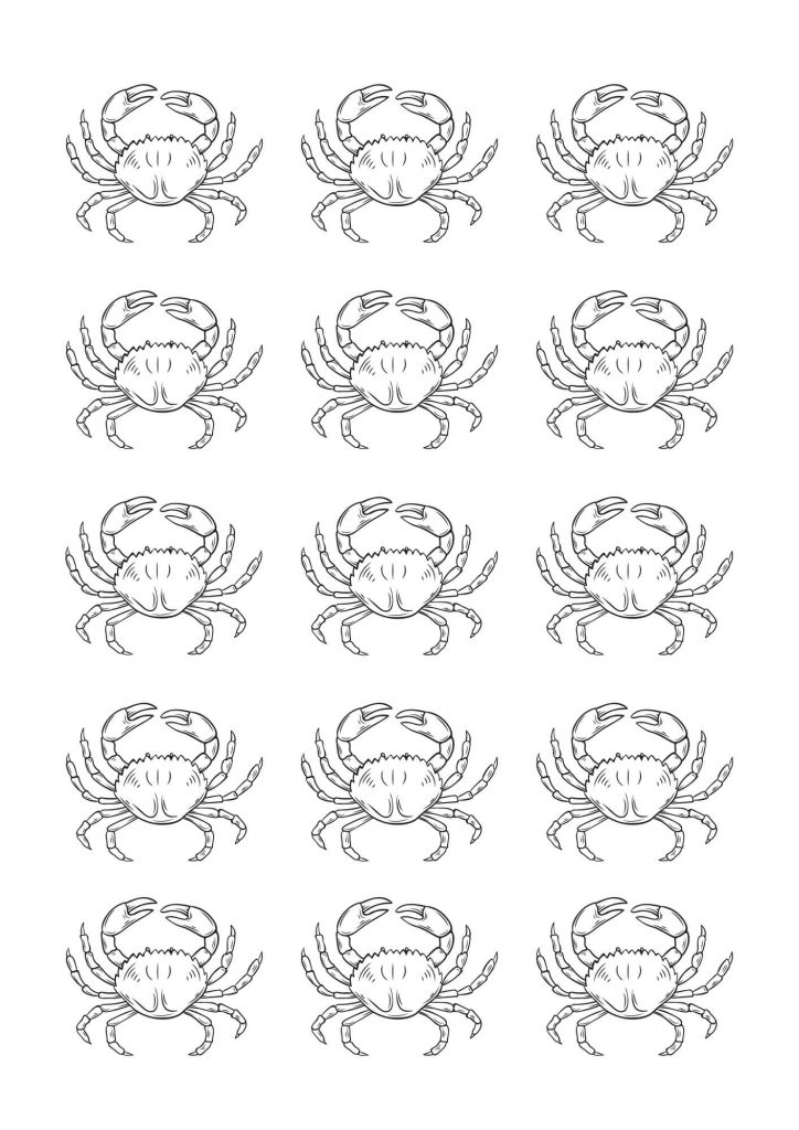 Crab Coloring Sheets (Free & Printable) | Kokoprint.com