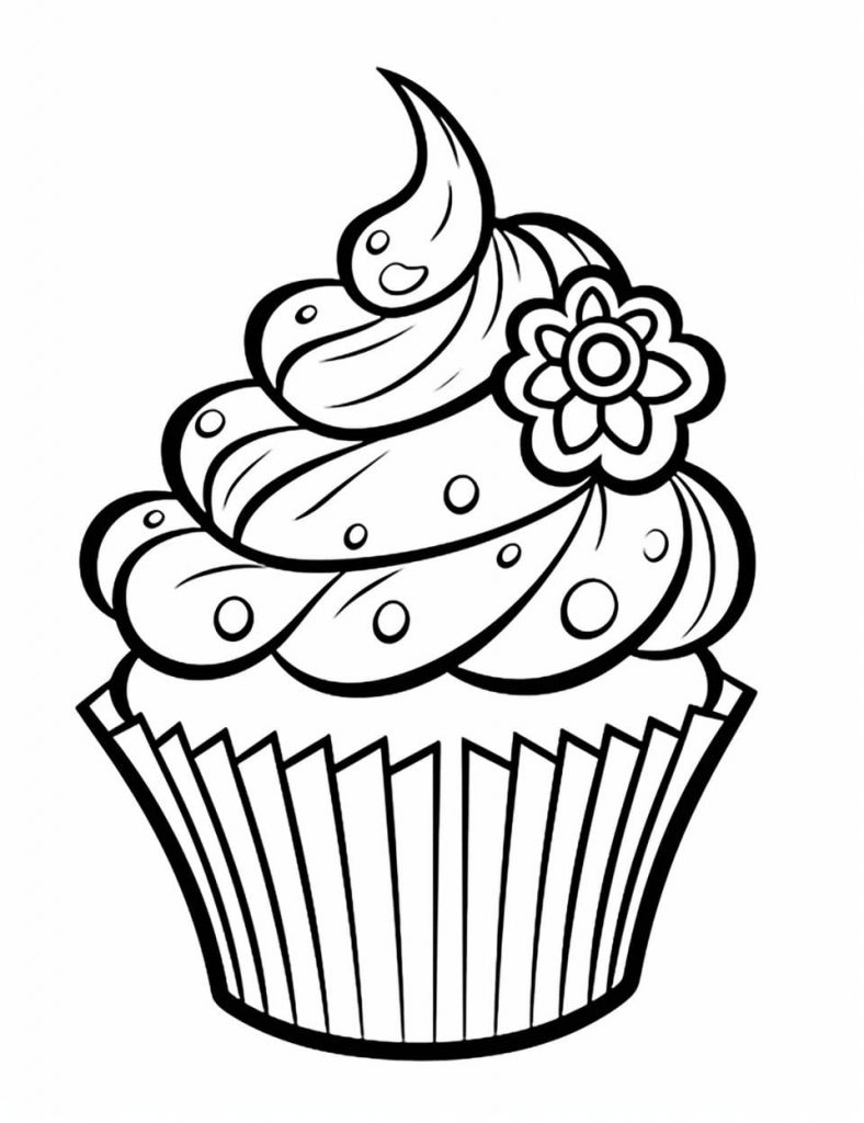 Cupcake Color Sheet (Free + Printable) | Kokoprint.com