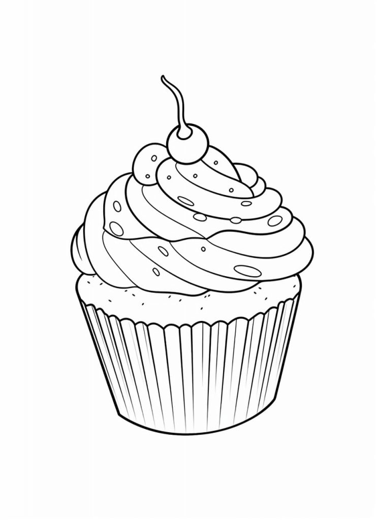 Cupcake Color Sheet (Free + Printable) | Kokoprint.com