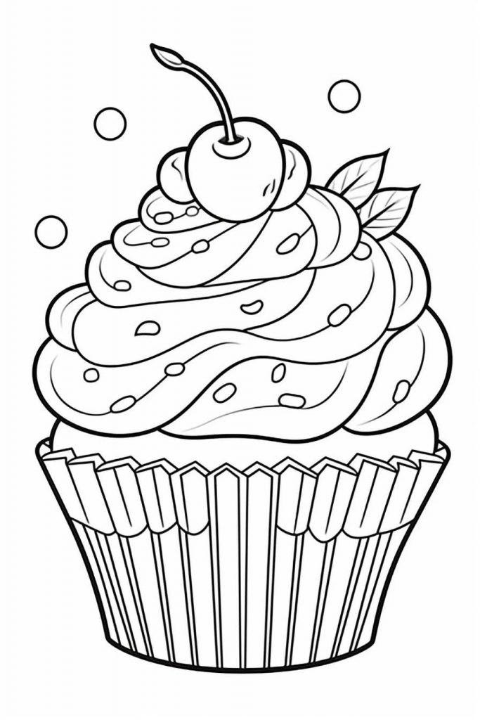 Cupcake Color Sheet (Free + Printable) | Kokoprint.com