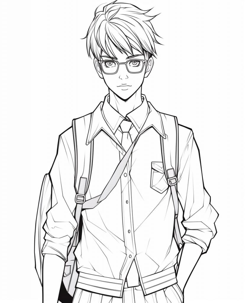 Cute Anime Color Pages (Free and Printable)