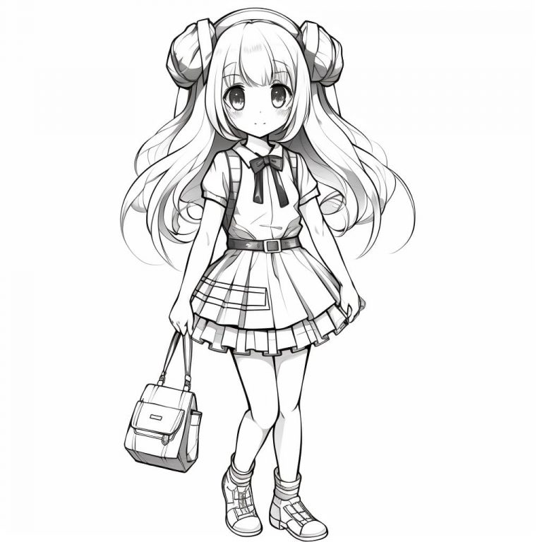 Cute Anime Color Pages (Free and Printable)