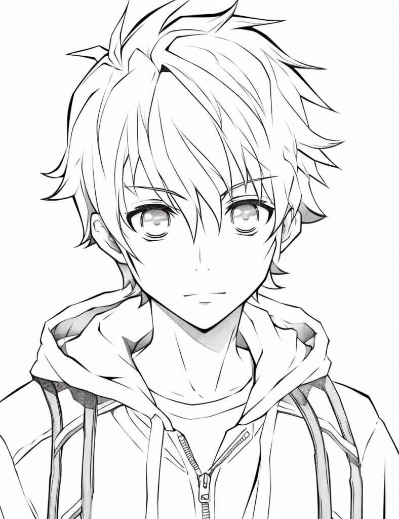 Cute Anime Color Pages (Free and Printable)