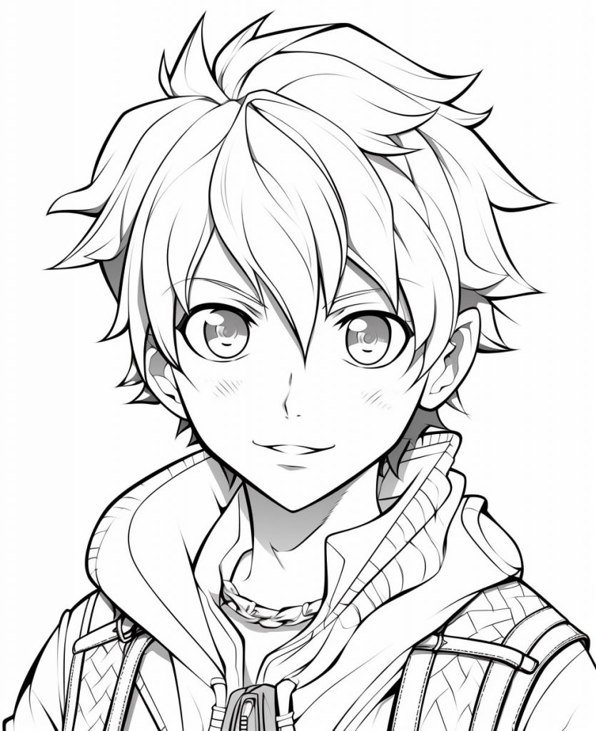 Cute Anime Color Pages (Free and Printable)