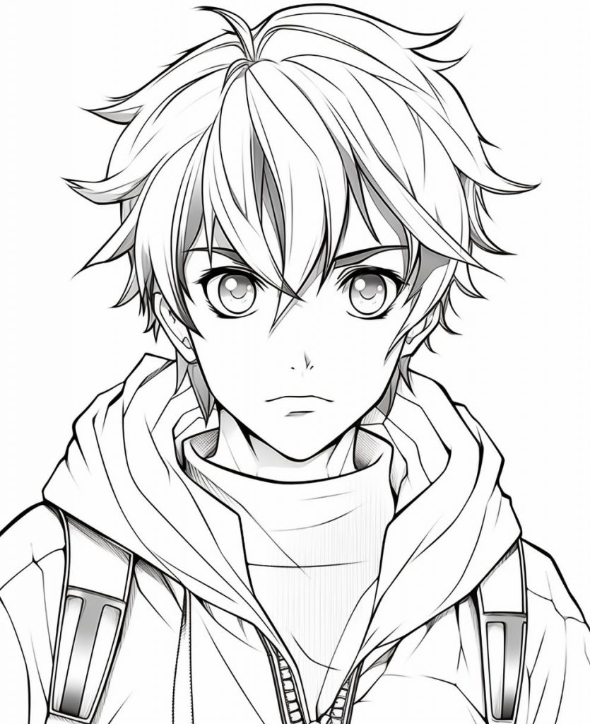 Cute Anime Color Pages (Free and Printable)